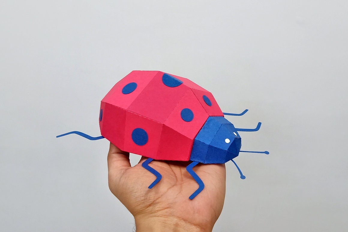 DIY Papercraft Ladybuglady Buglady Beetleladybug - Etsy
