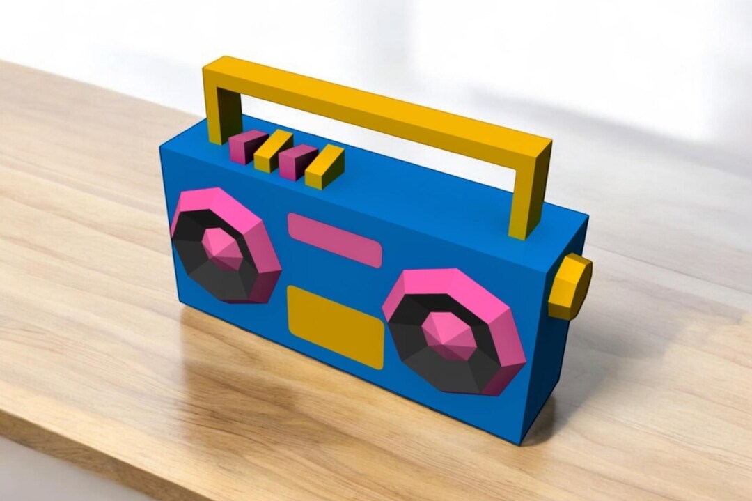 DIY Papercraft Retro Radio Favor Box, Party Props, Music Gifts, for ...