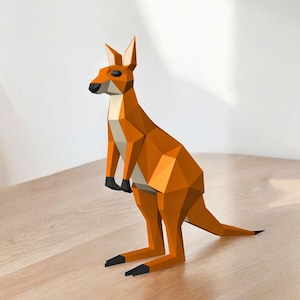 DIY Papercraft Kangaroo Model, 3d Kangaroo Model, Kangaroo 3d Model ...