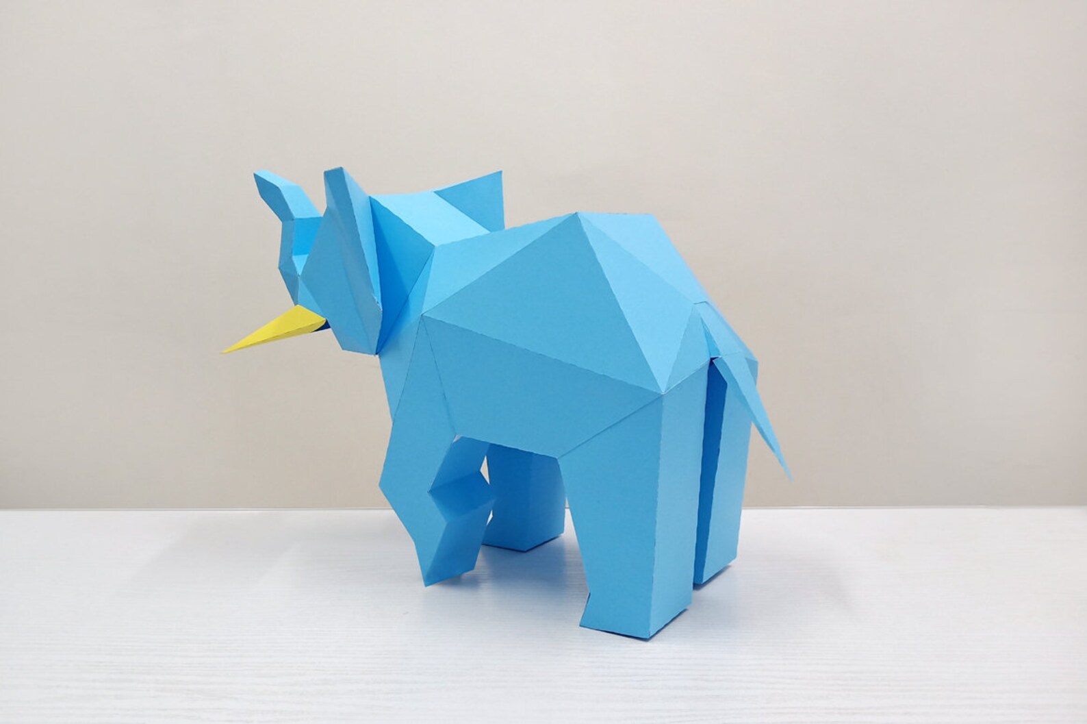 DIY Papercraft Elephant sculpturelow poly papercraftlow poly | Etsy