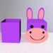 DIY Papercraft Hippo Favor Box, Lowpoly Animal Nursery Decor (PDF ...