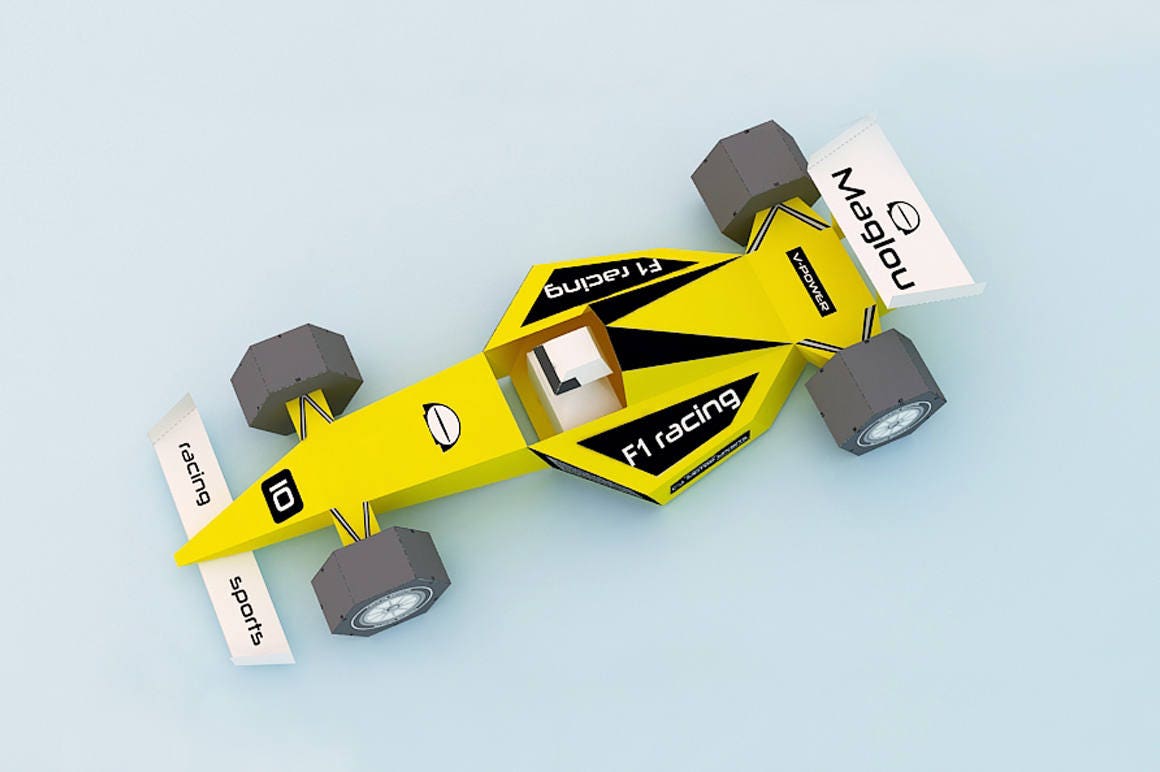 DIY Papercraft Car, Printable Car, Formula 1 Gifts, Printable F1 Car ...