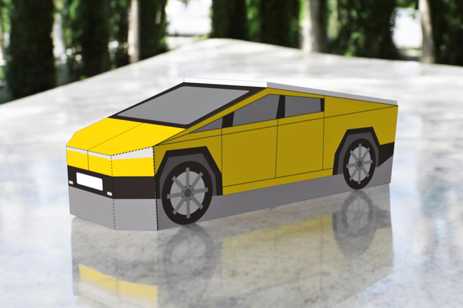 DIY Papercraft Cybertruck Car Food Box Template (PDF) - Etsy