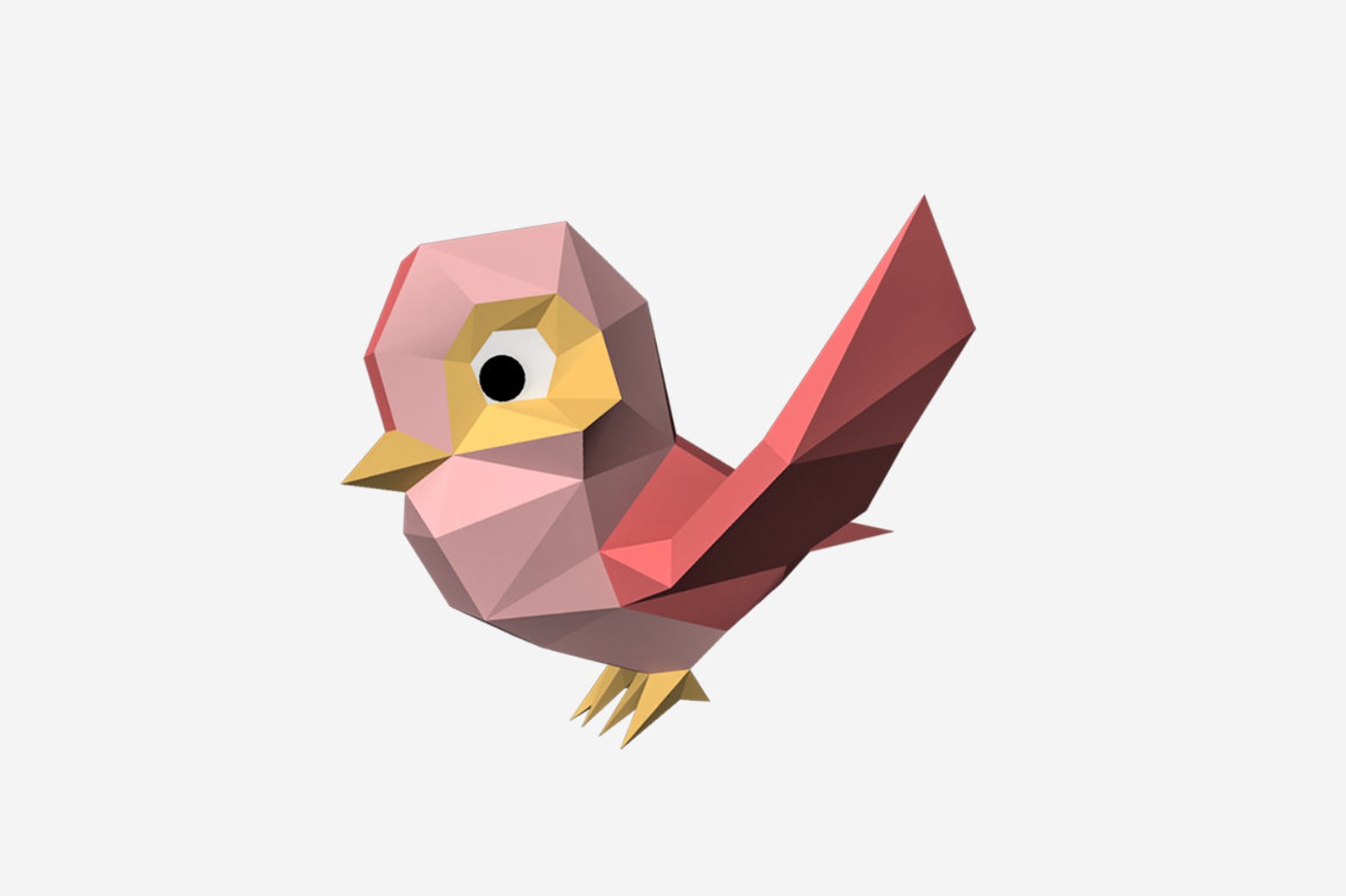 DIY Papercraft Sparrow Birdlowpoly Toon Bird lowpoly - Etsy