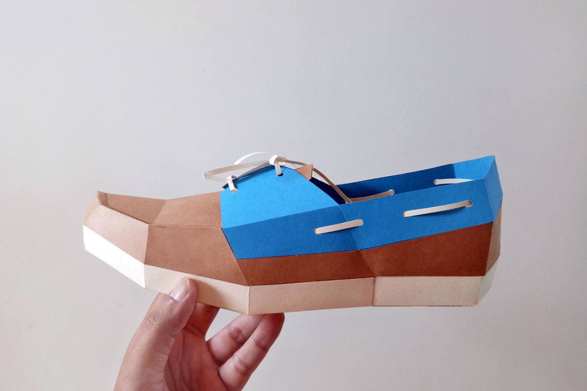 DIY Paper Craftpaper Loafer Shoe3d | Etsy