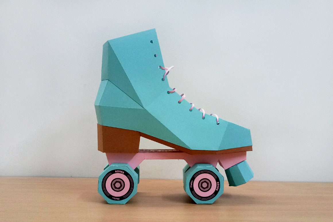 DIY Papercraft Roller Skate Shoe Template (digital Download) - Etsy