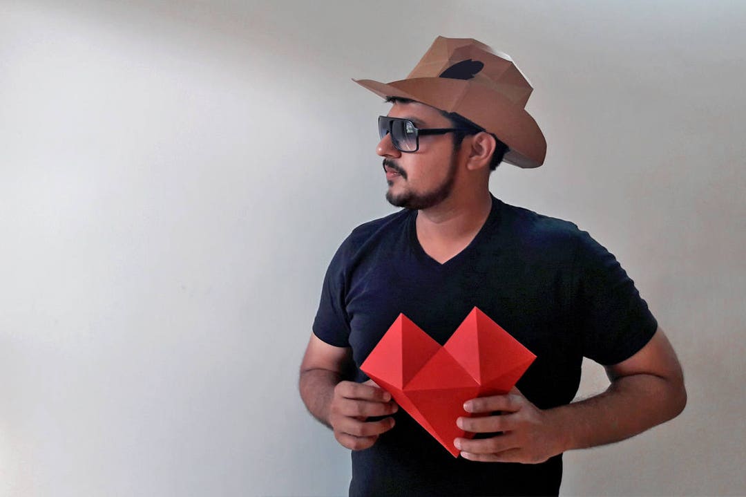 DIY Papercrafts,paper Hat & Heart,party Props,photography Props ...