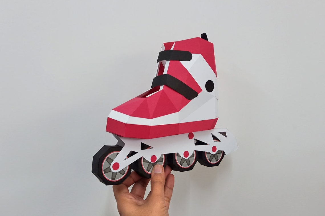 DIY Papercraft Roller Skate Shoes, 3D Inline Skates (PDF Pattern) - Etsy