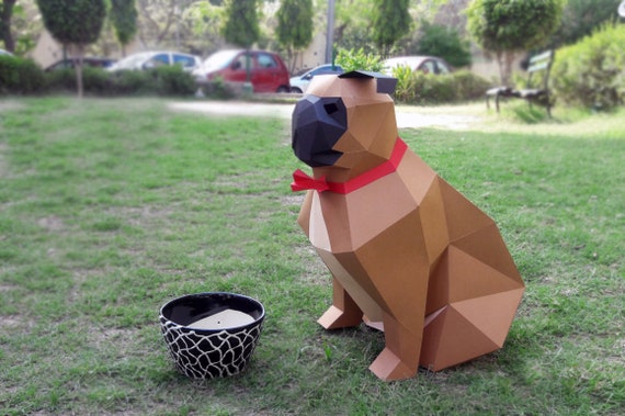 DIY Papercraft PugPaper pugPaper dogpaper petsPaper | Etsy