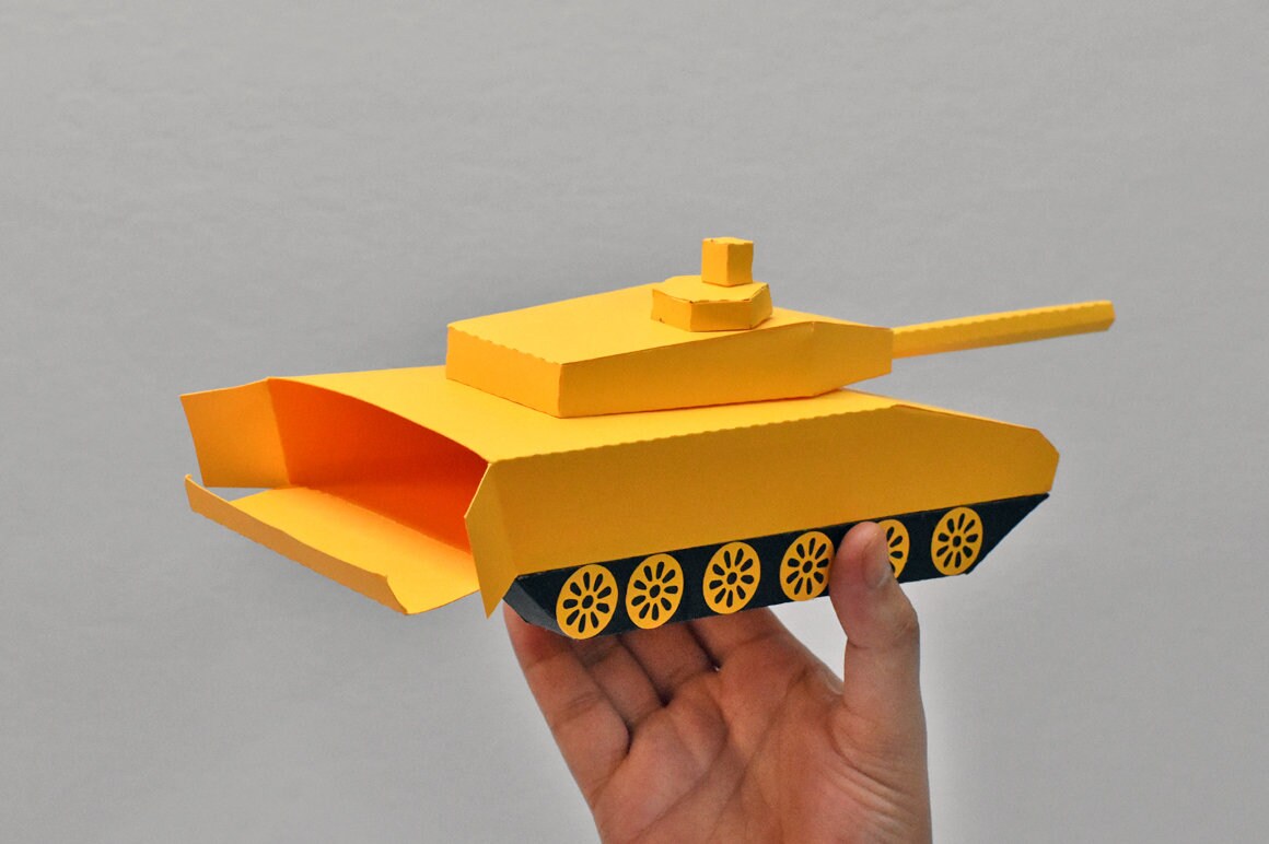 DIY Papercraft Tank Model, Army Party Favor (pdf, Png, Eps) - Etsy