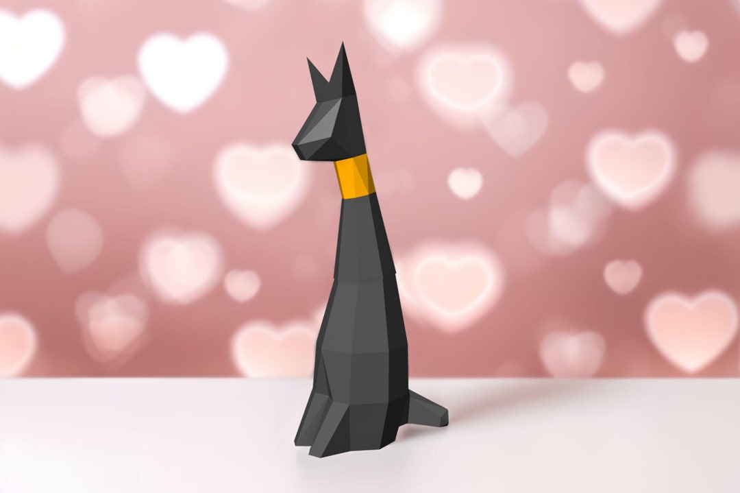 DIY Papercraft Cat Model,lowpoly Cat Sculpture,papercraft Animal ...