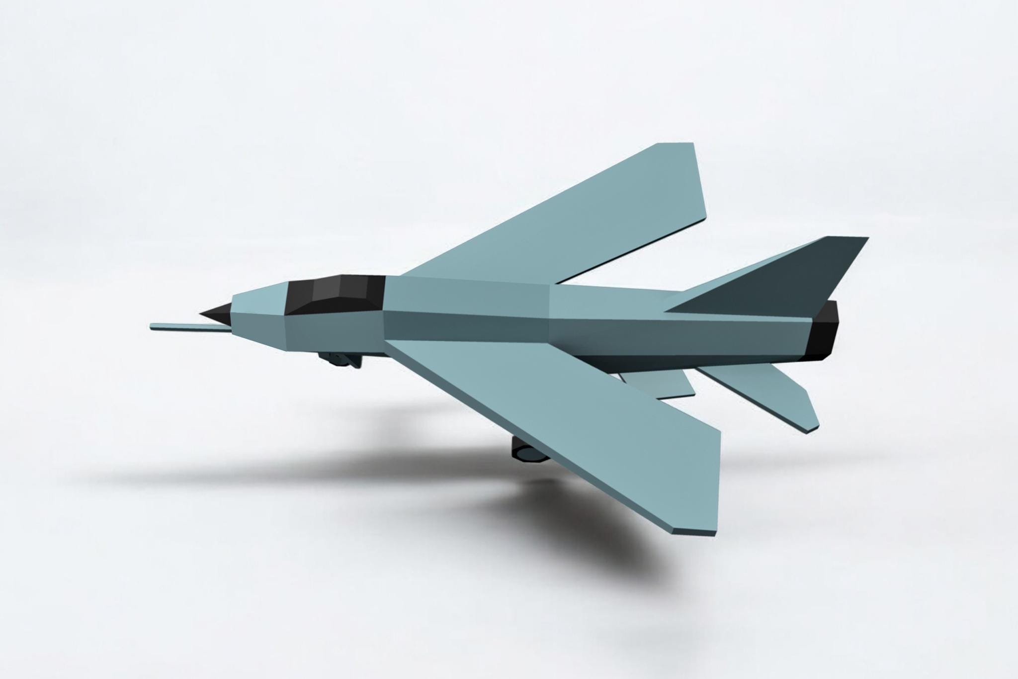 Lowpoly Fighter Jet Papercraft Model (pdf, Dxf, Eps, Png, Jpg) - Etsy