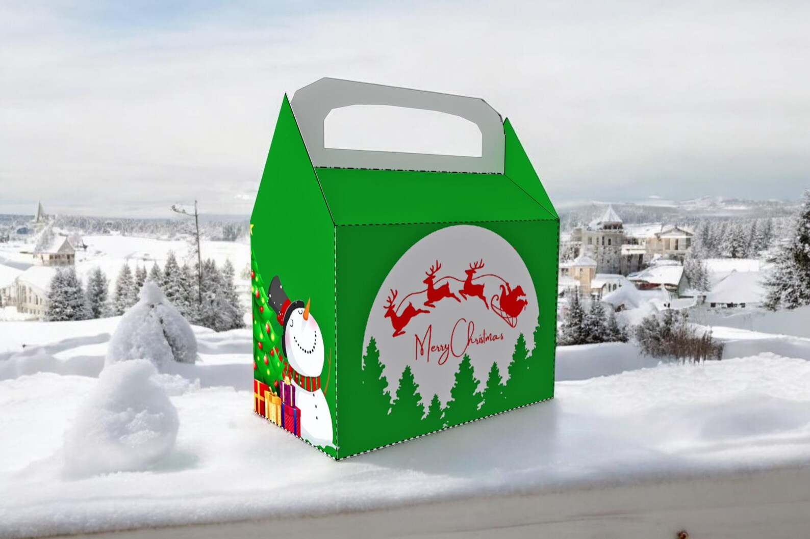 Papercraft Christmas Favor Hut, Printable Gift Box (digital Files) - Etsy