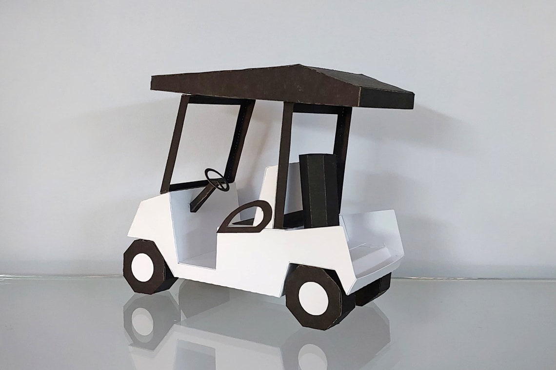 DIY Papercraft Golf Cart, Lowpoly Car Model (pdf, Eps, Dxf & Png) - Etsy