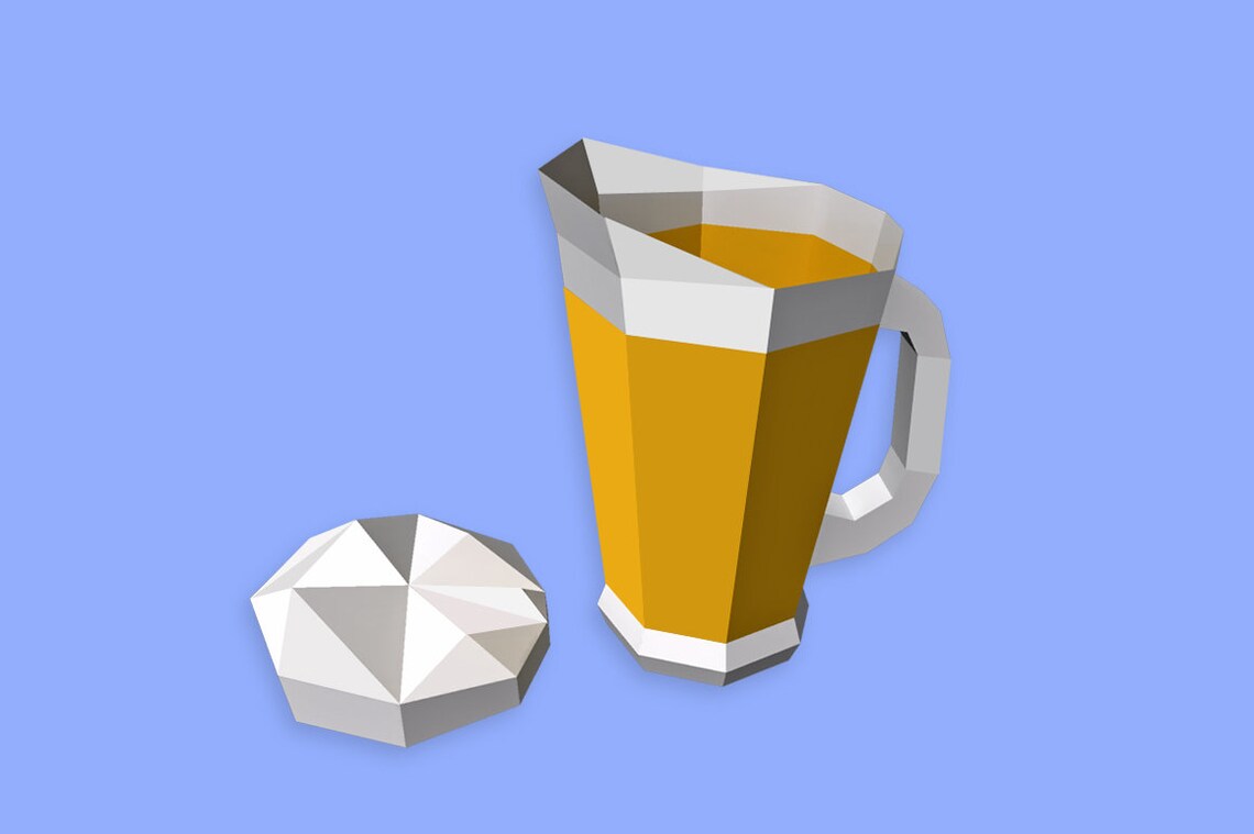 DIY Papercraft Beer Pitcher Favor, Party Decor (digital Files) - Etsy