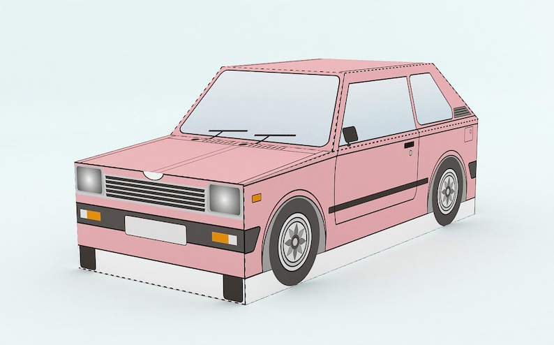 DIY Car Favor Box Template, Papercraft Party Decor (digital Download ...