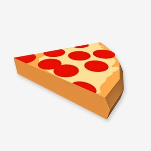 DIY Papercraft Pizza Slice,pepperoni Pizza,salami Pizza,lowpoly Pizza ...