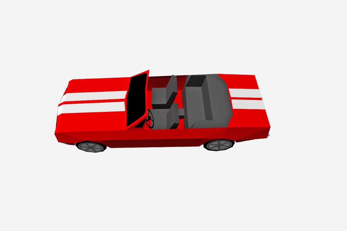 DIY Papercraft convertible CarPaper sports car3d - Etsy España