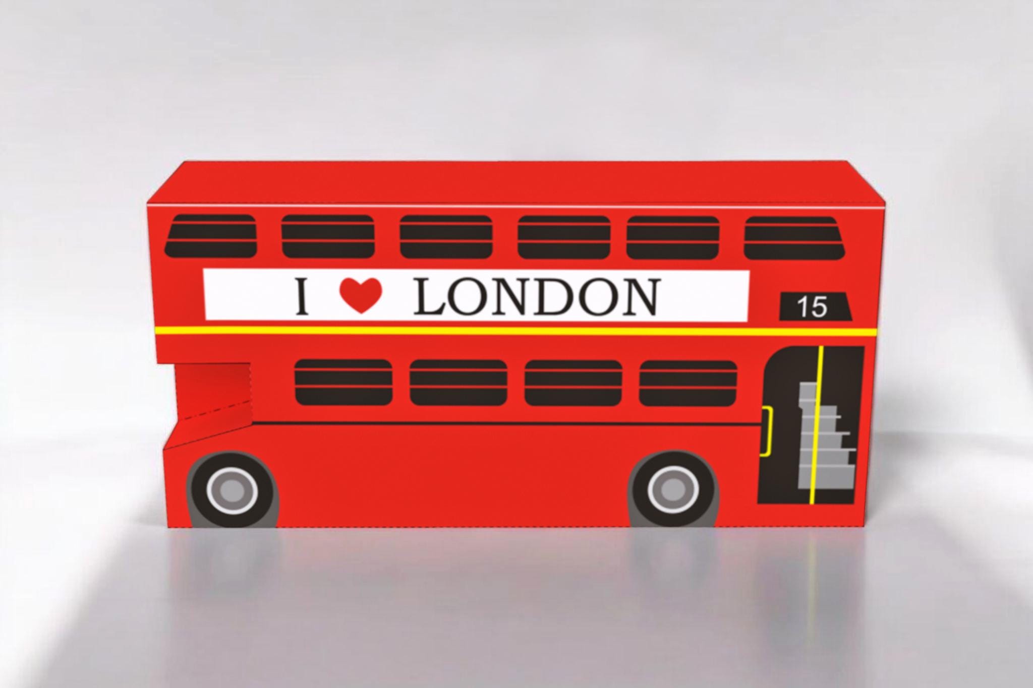 DIY London Bus Papercraft Template, Treat Box (digital Files) - Etsy