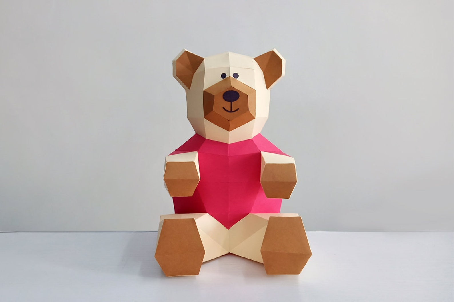 DIY Valentine Teddy Bearpapercraft Teddy Bearpaper - Etsy