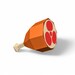 Papercraft Meat Leg Piece, Papercraft Chicken Leg, Red Meat Templates ...