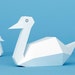 Papercraft Swan, DIY Printable Papercraft, Digital Download, 3d Puzzle ...