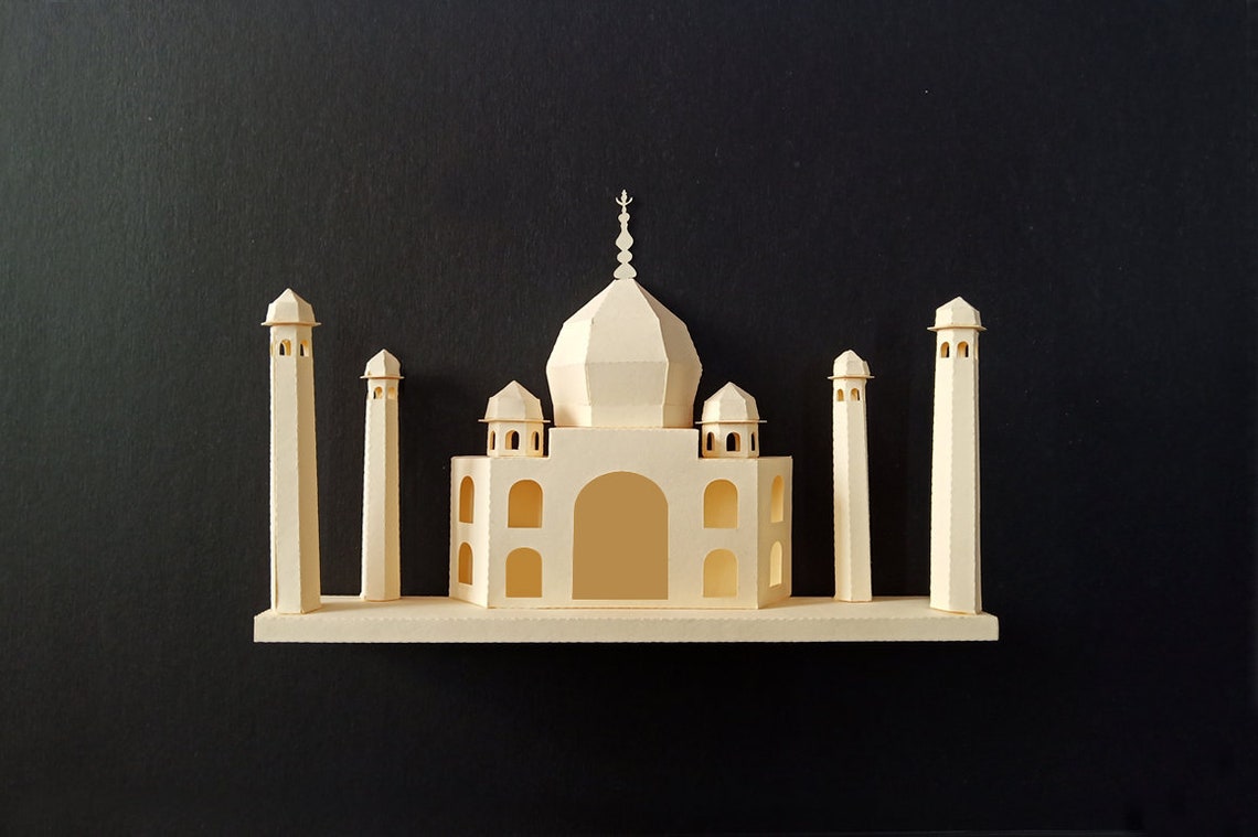 DIY Papercraft Taj Mahal Model,lowpoly Taj Mahal Art,printable Taj ...