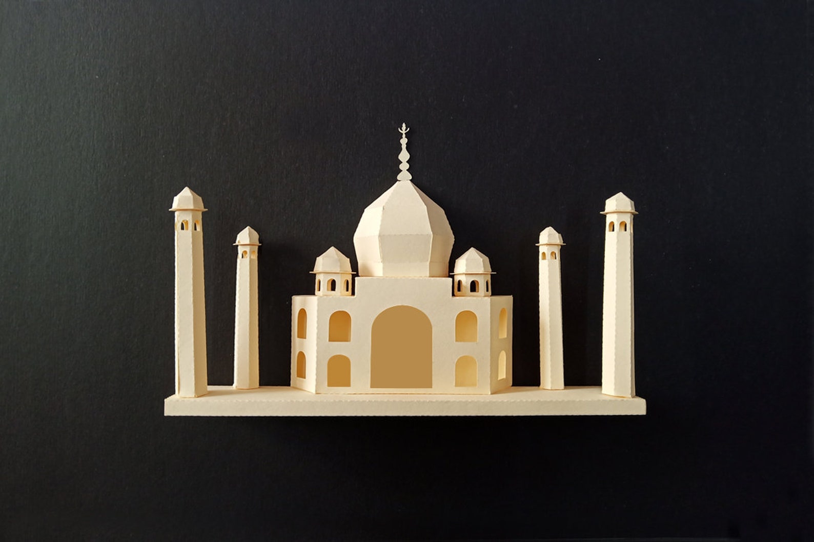 Papercraft Taj Mahal Model, Printable Lowpoly Template (PDF) - Etsy