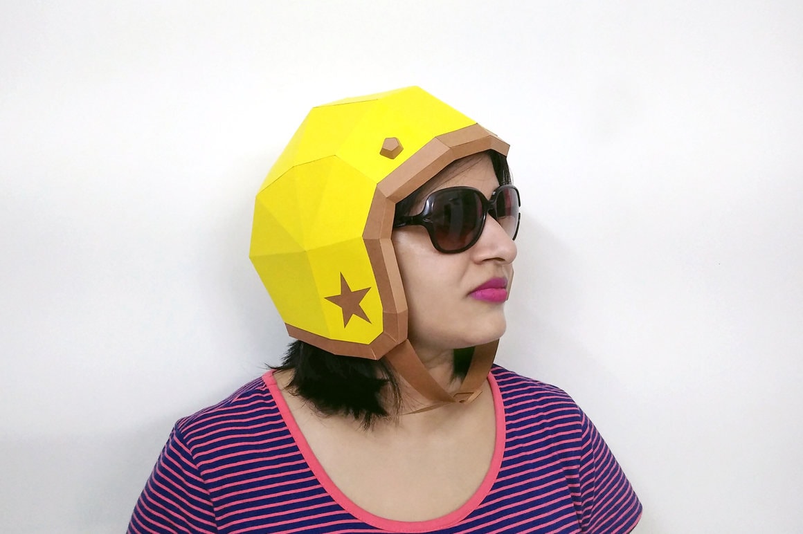 Papercrafthelmetvintage Helmet Motorcycle Helmetmotorbike - Etsy