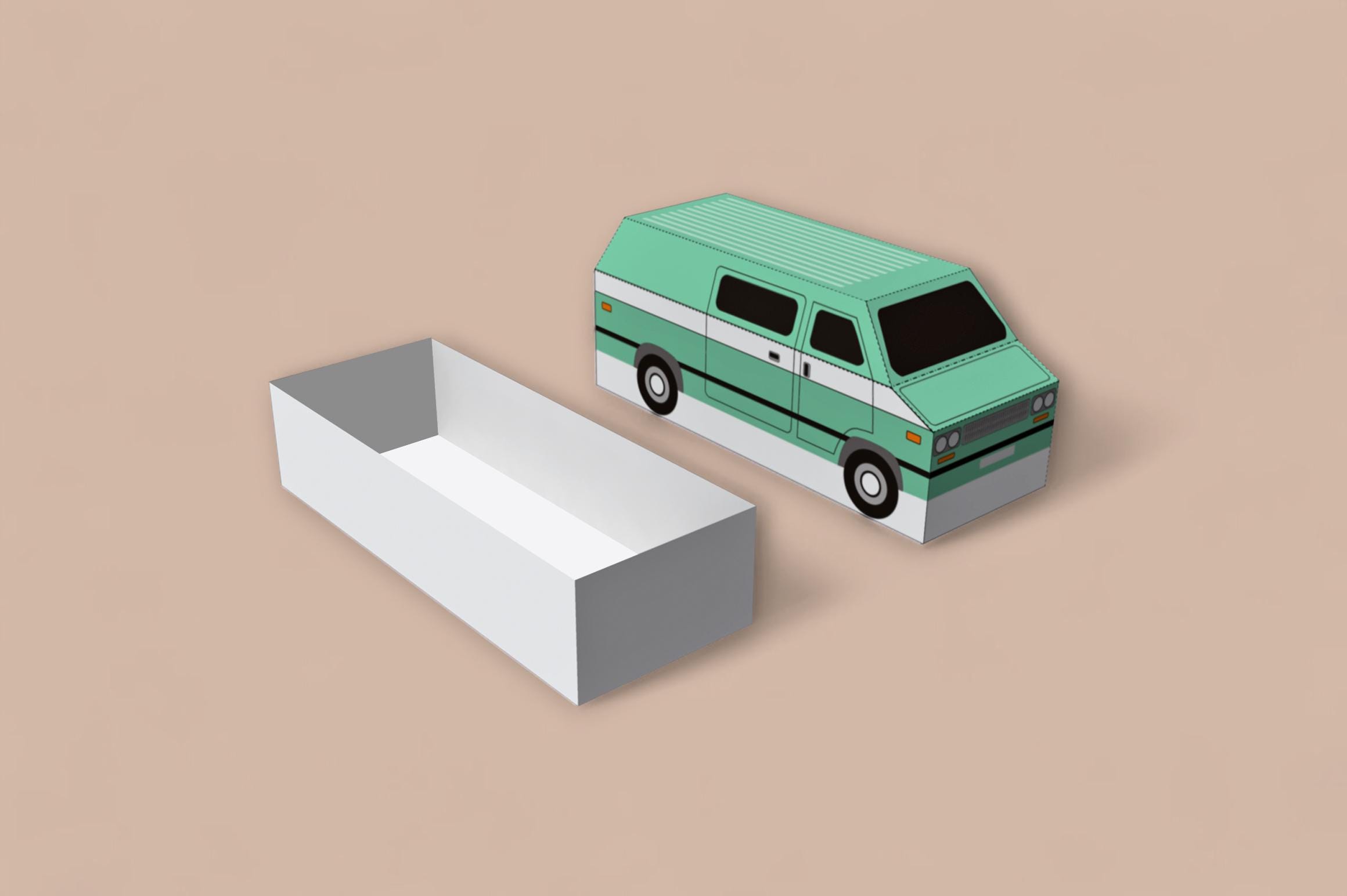 DIY Papercraft RV Camper Van Favor Box (digital Files) - Etsy