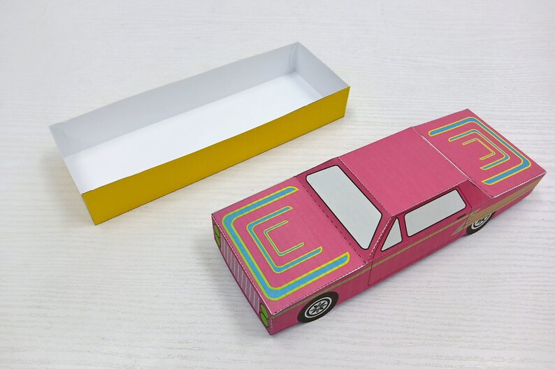 DIY Papercraft Car Favor Box Template (digital Download) - Etsy
