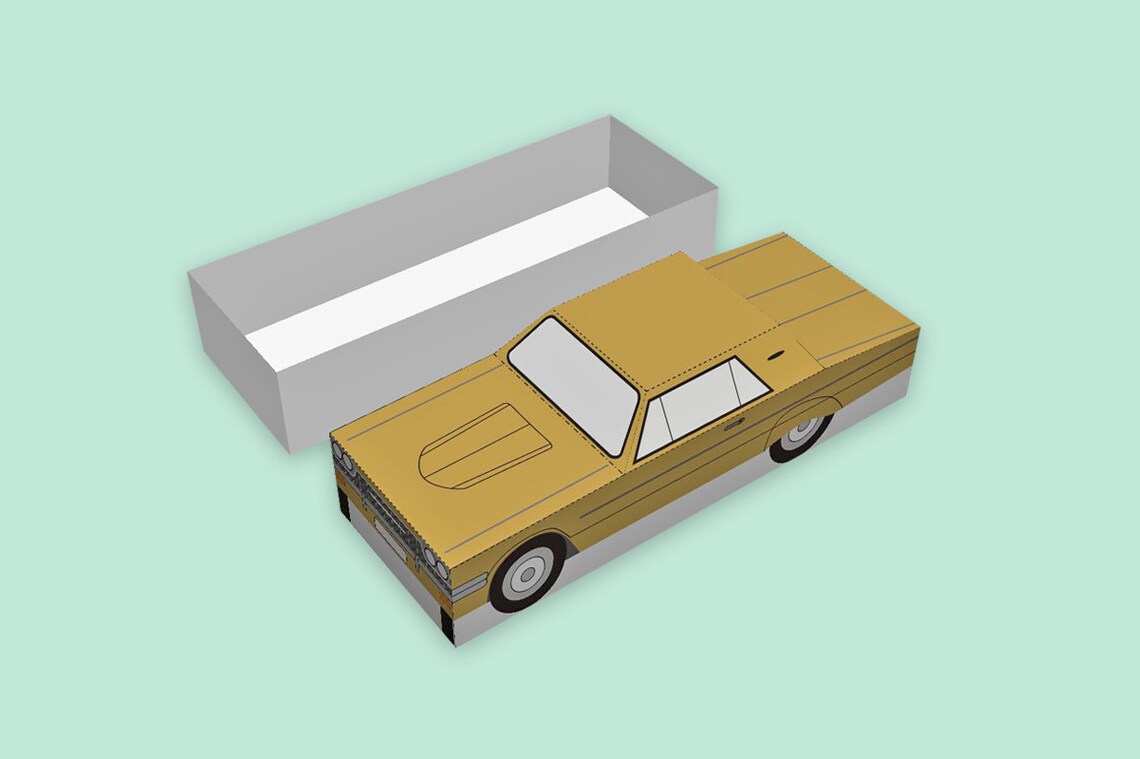 DIY Printable Car Favorgoodies Boxpapercraft Cargift | Etsy