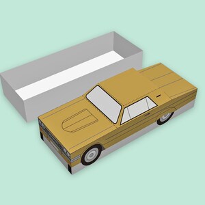 DIY Papercraft Car Favor Box Template (PDF) - Etsy