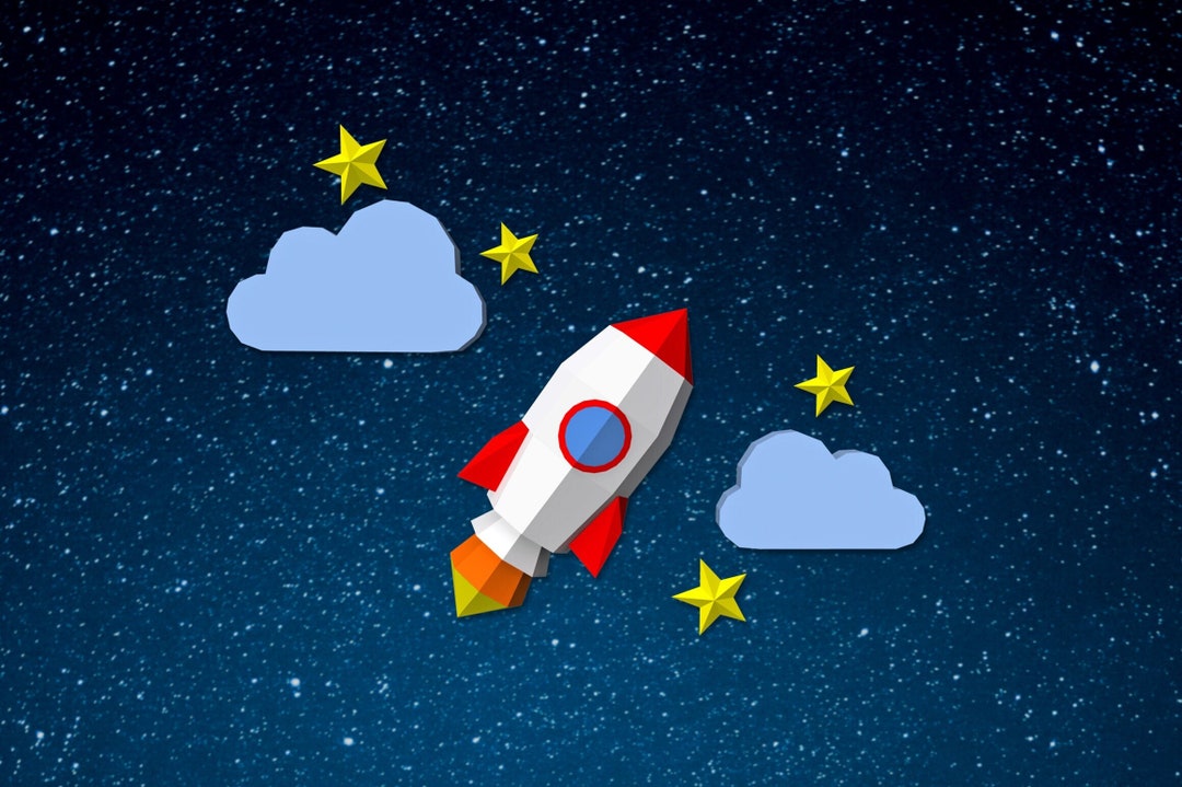 DIY Papercraft Rocket,rocket Wall Art,paper Rocket,rocket Gifts,rocket ...