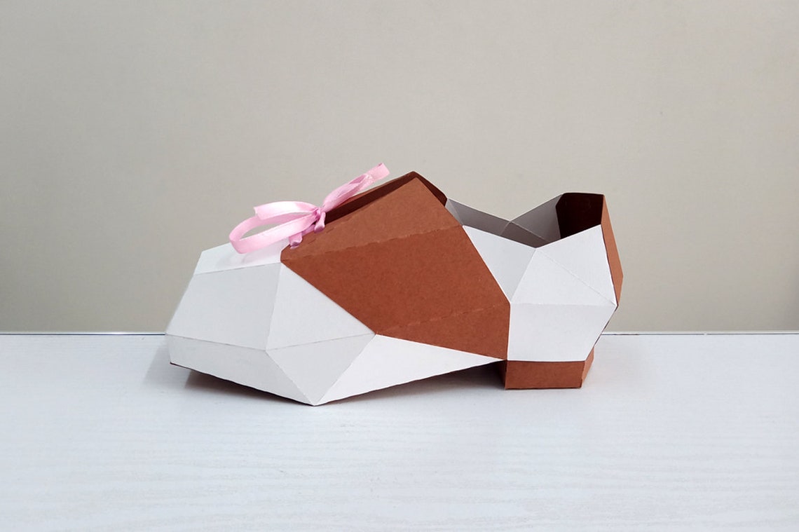 DIY Papercraft Shoe Favor Box, Printable Templates (PDF, SVG) - Etsy