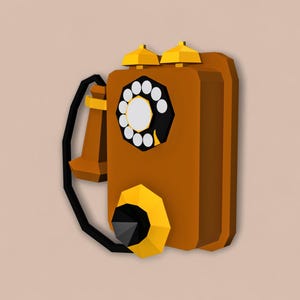DIY Papercraft Old Style Telephone , Gifts for Grandparents, Gifts for ...