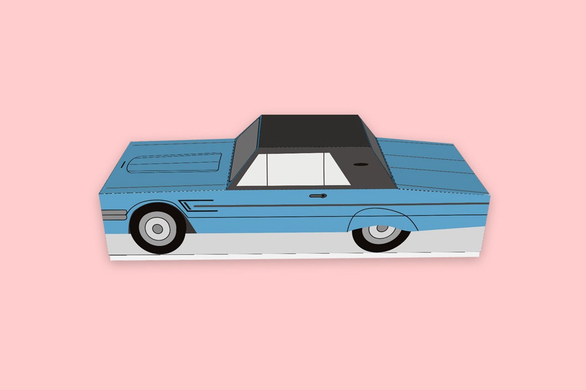 DIY Papercraft Car Favor, Vintage Car Model (PDF Pattern) - Etsy