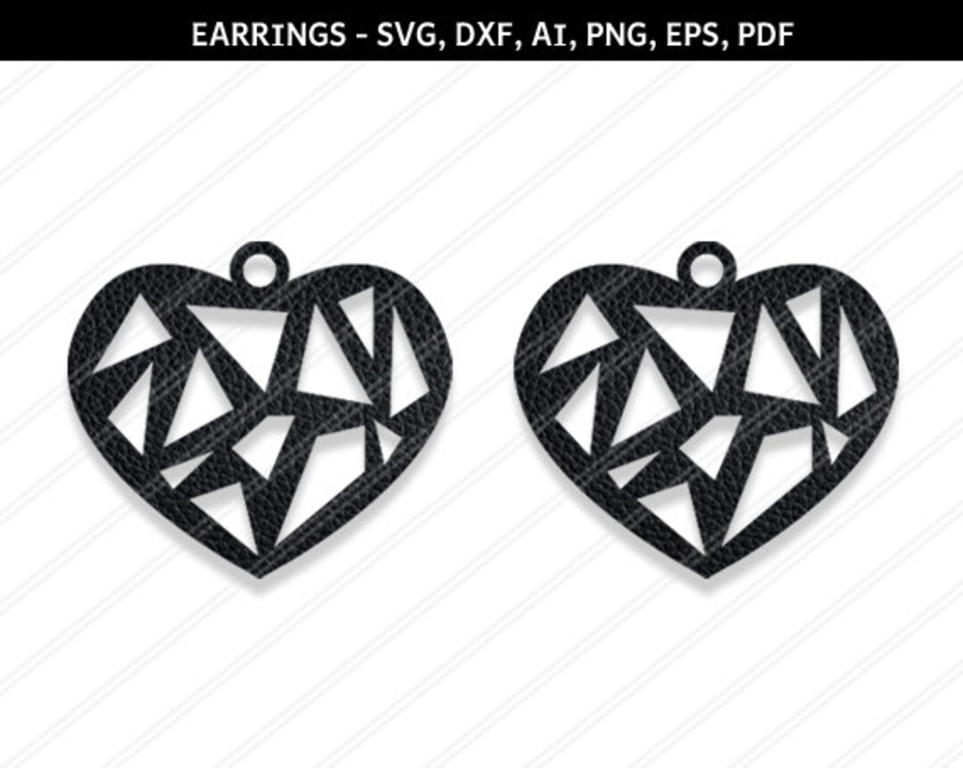 Heart Earrings Svg,love Locket,jewelry Svg,cricut Files, Silhouette ...