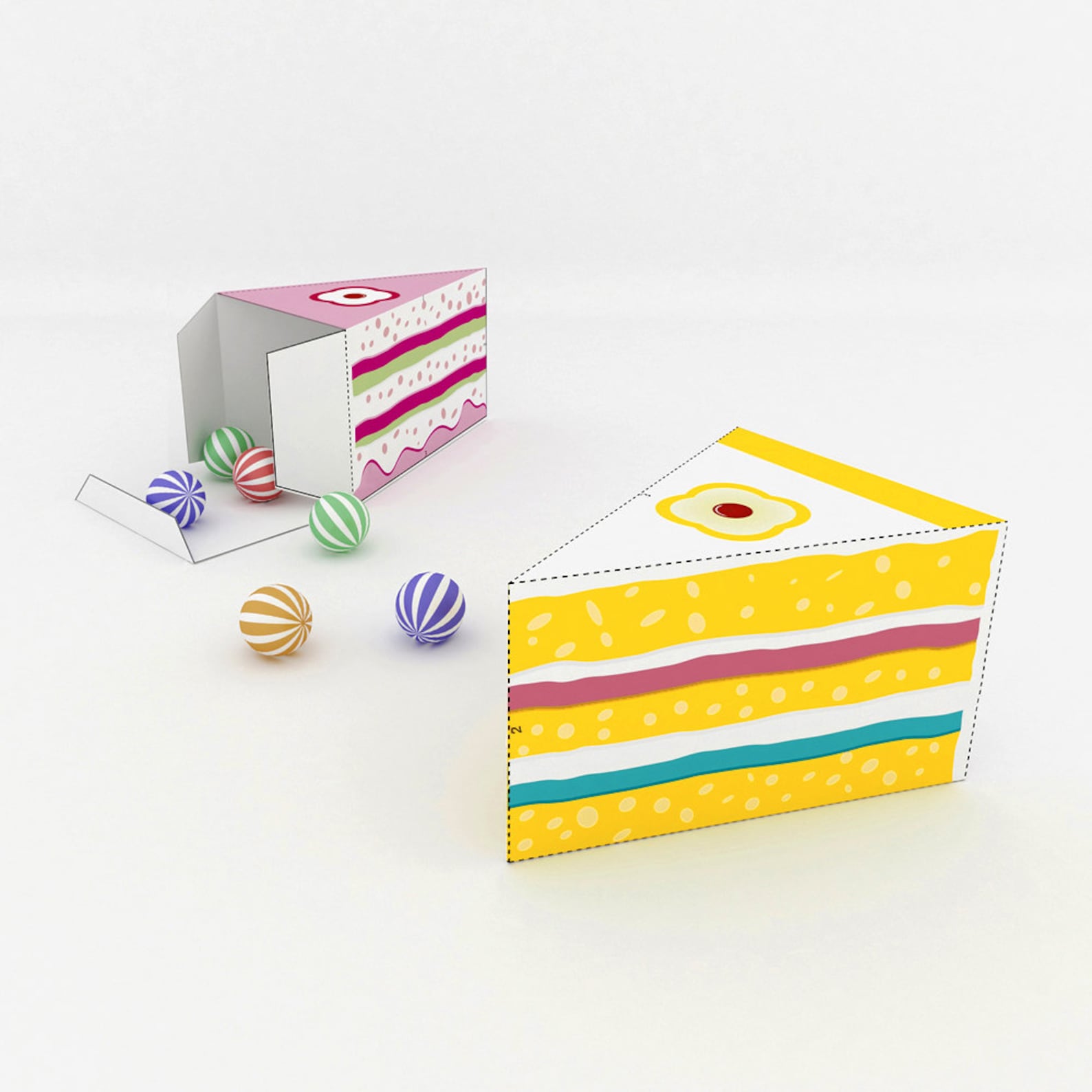 DIY Cake Favor Boxespapercraftinstant Digital - Etsy