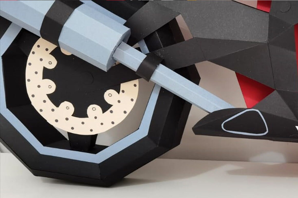 DIY Papercraft Yamaha R6, Lowpoly Motorcycle Model (PDF, DXF) - Etsy