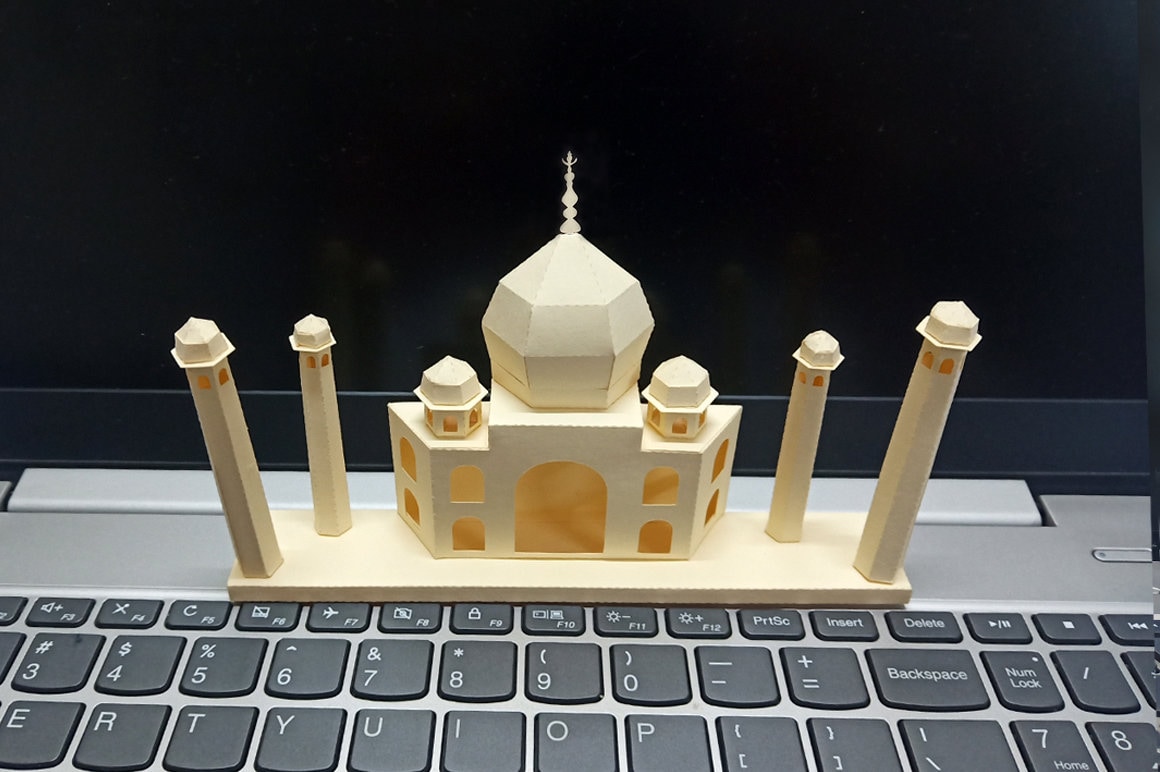 DIY Papercraft Taj Mahal Model,lowpoly Taj Mahal Art,printable Taj ...