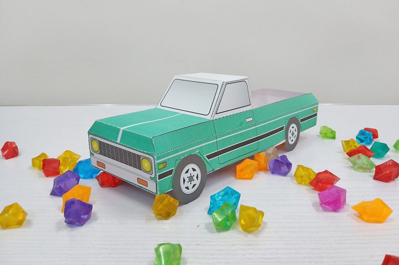 DIY Pick up Truck Favor,party Favor,papercraft Pick up Truck Model ...