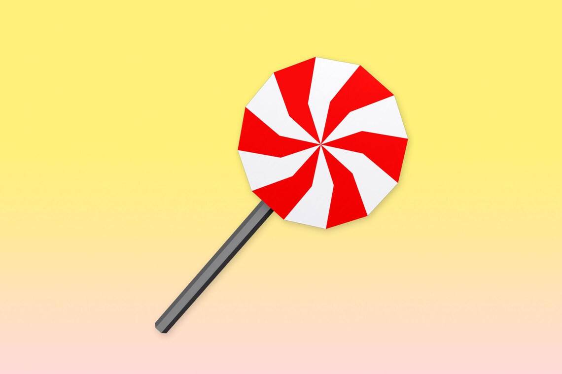 DIY Papercraft Lollypop Candylollypop Propparty | Etsy