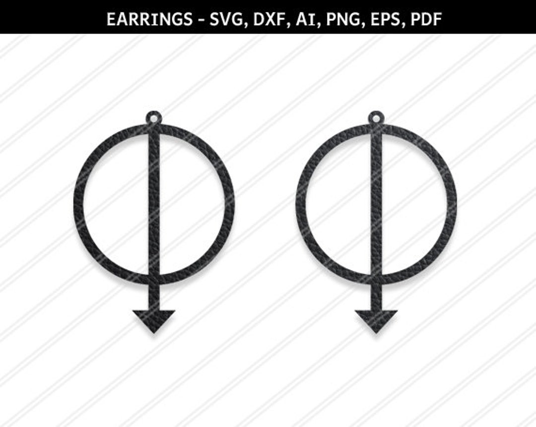 Male Symbol Earrings SVG, Gay Pride Design (digital Download) - Etsy