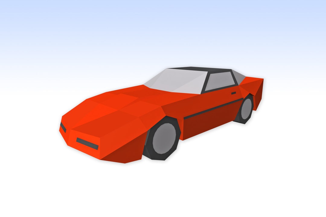 DIY Papercraft Car,paper Car,3d Papercraft,low Poly Car,paper Car Model ...