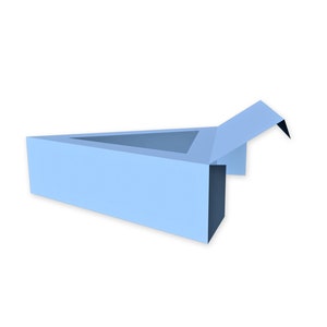 DIY Papercraft Triangle Display Box, Printable Toy Storage Box, Gifting ...