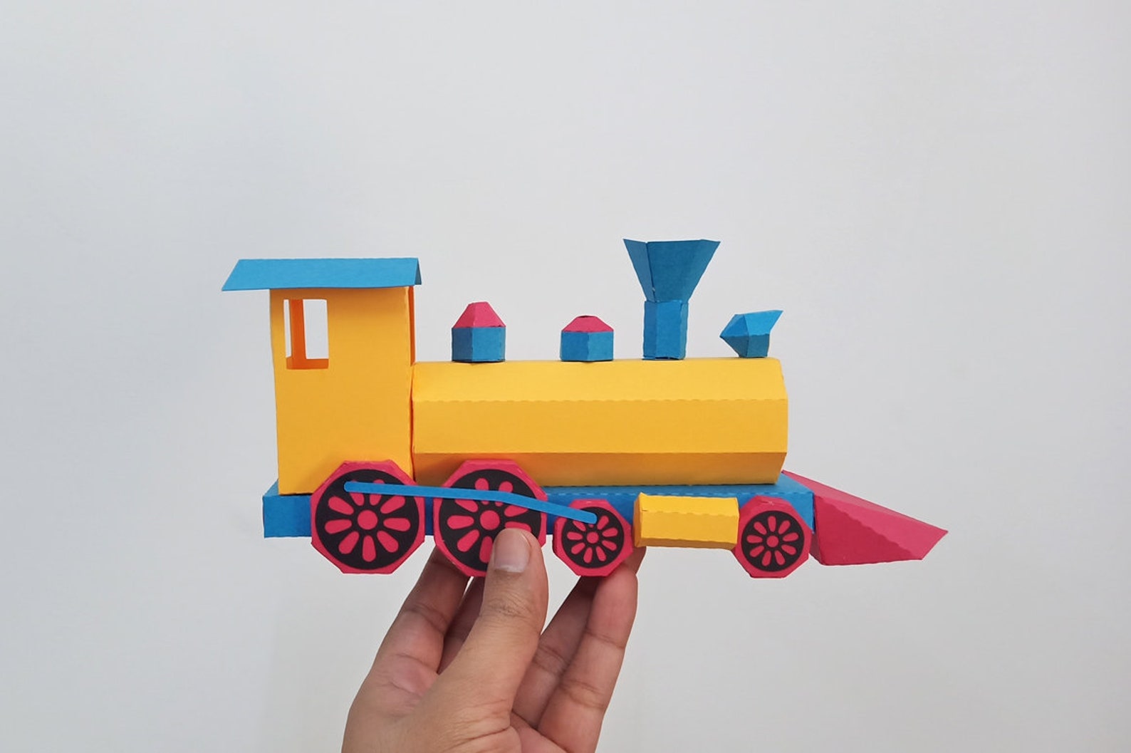 DIY Papercraft Locomotive,papercraft Train,train Model,low Poly ...