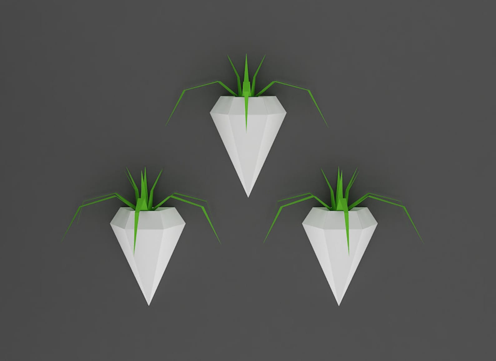 DIY Wall Mount Diamond Planterwall Decorationplanterspaper - Etsy