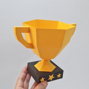 DIY Papercraft Trophy Cup Template (PDF, PNG) - Etsy