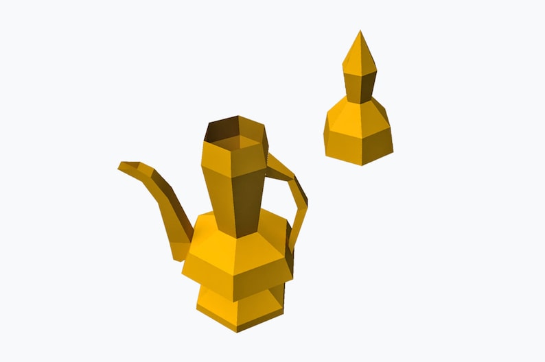 DIY Genie Lamp,genie Papercraft,lamp Papercraft,3d Papercraft Templates ...